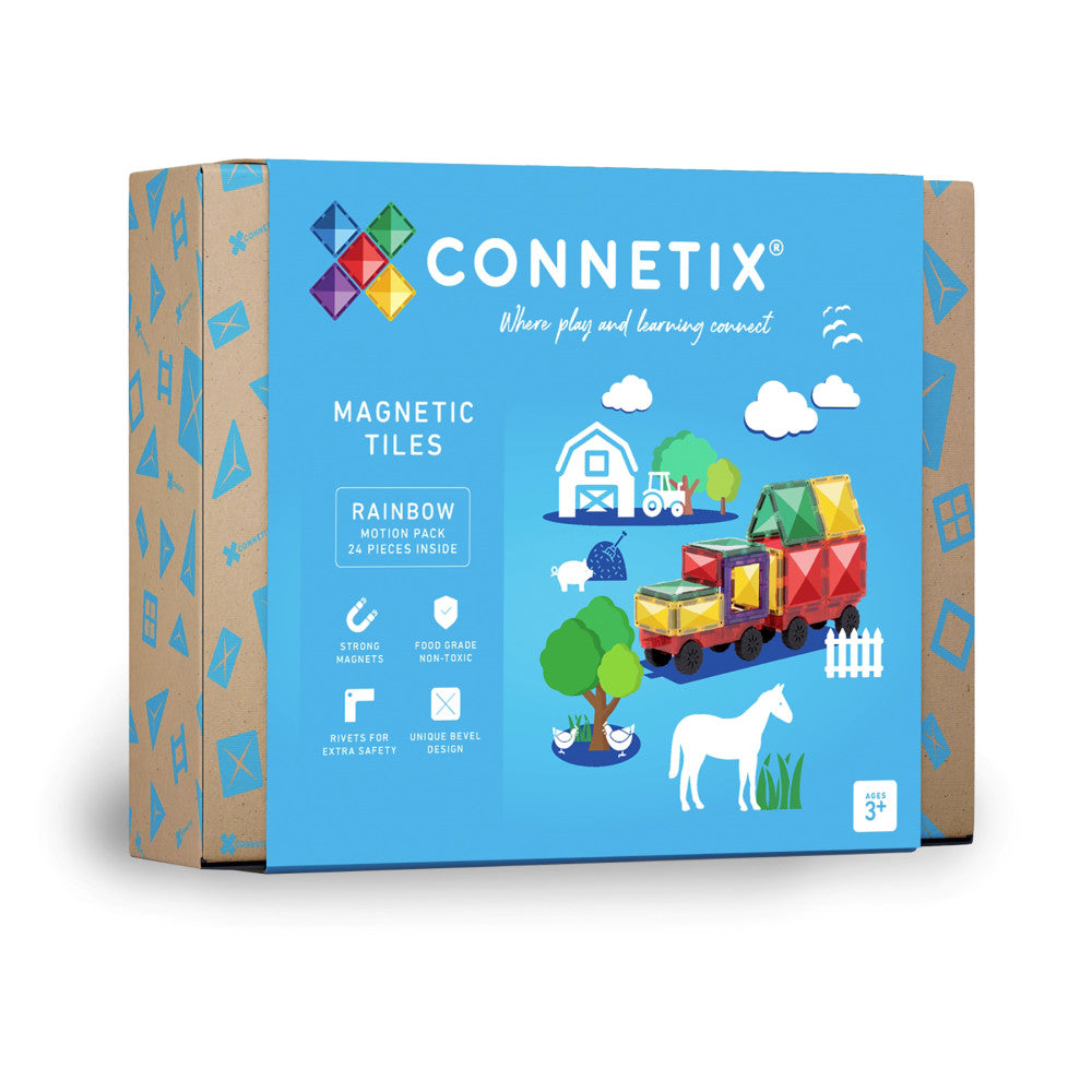 Connetix 24-Piece Rainbow Motion Magnetic Tiles Set - Multicolor – Toys ...