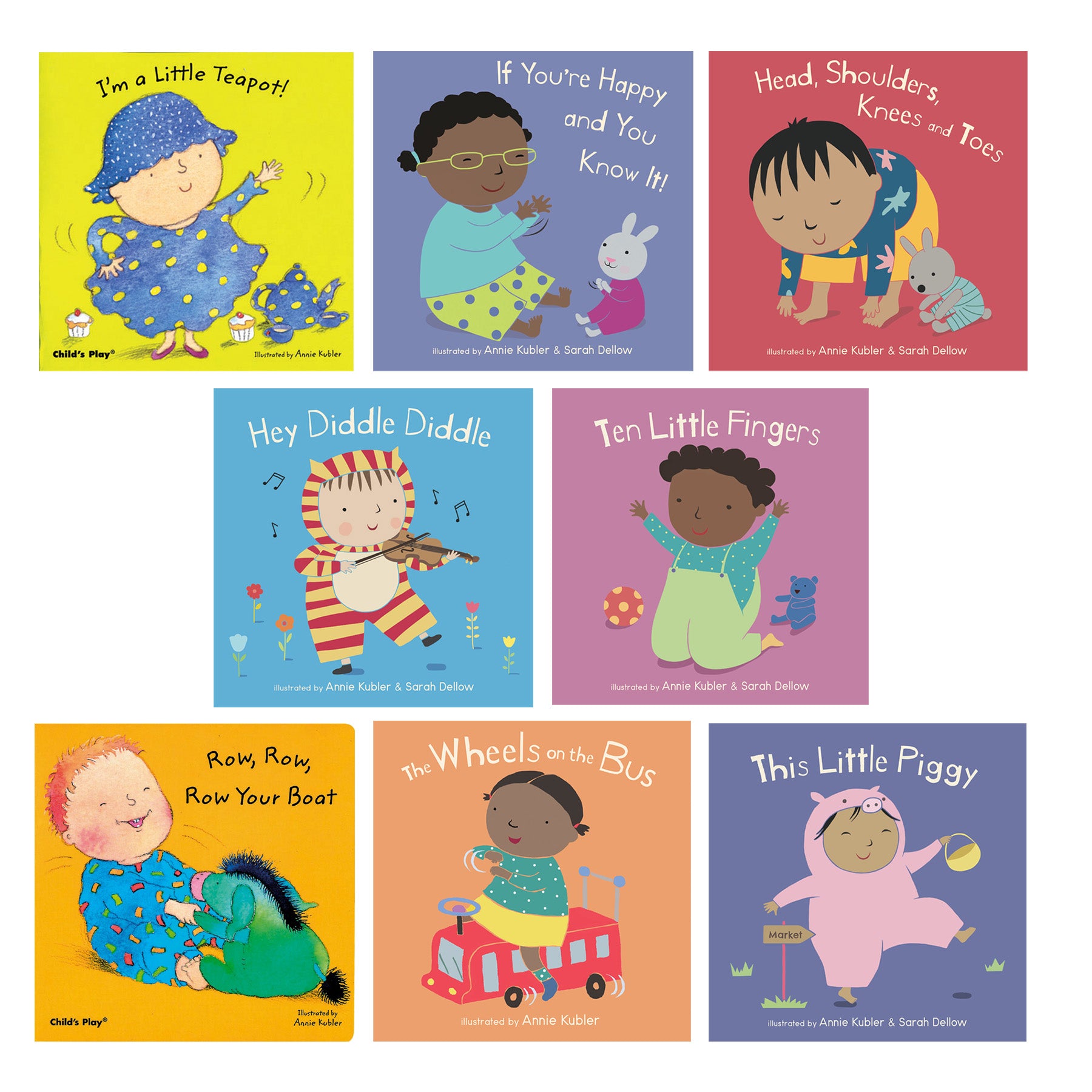 Child's Play Books Nursery Rhyme Board Book, 8-Piece Set with CD – Toys ...