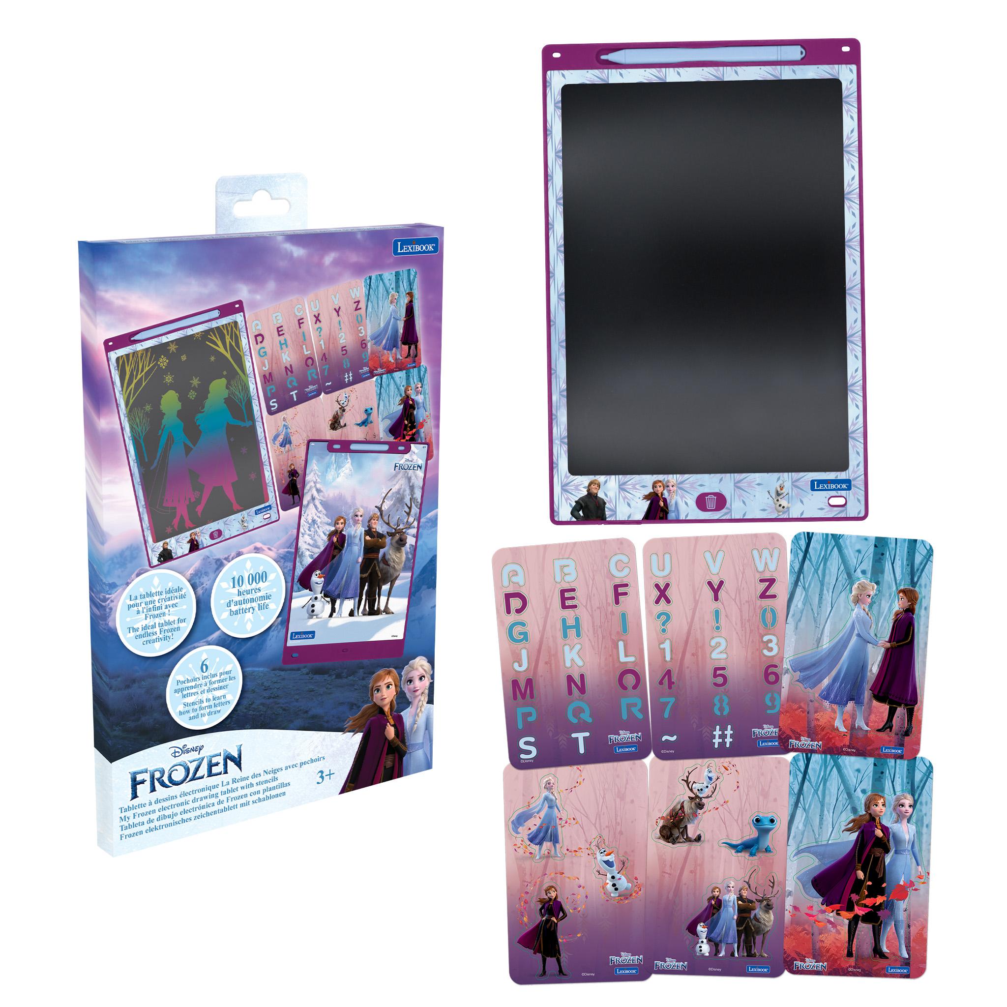 ArtZone Multicolor 11'' E-Ink Learning Tablet with Stencils - Frozen T ...
