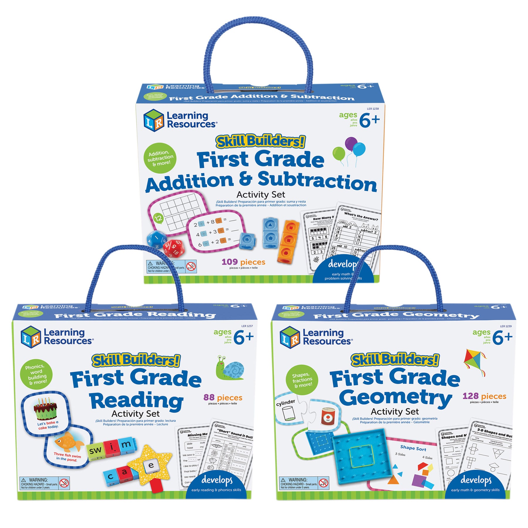 Learning Resources Skill Builders! 1st Grade Activities - 3-Pack Bundl ...