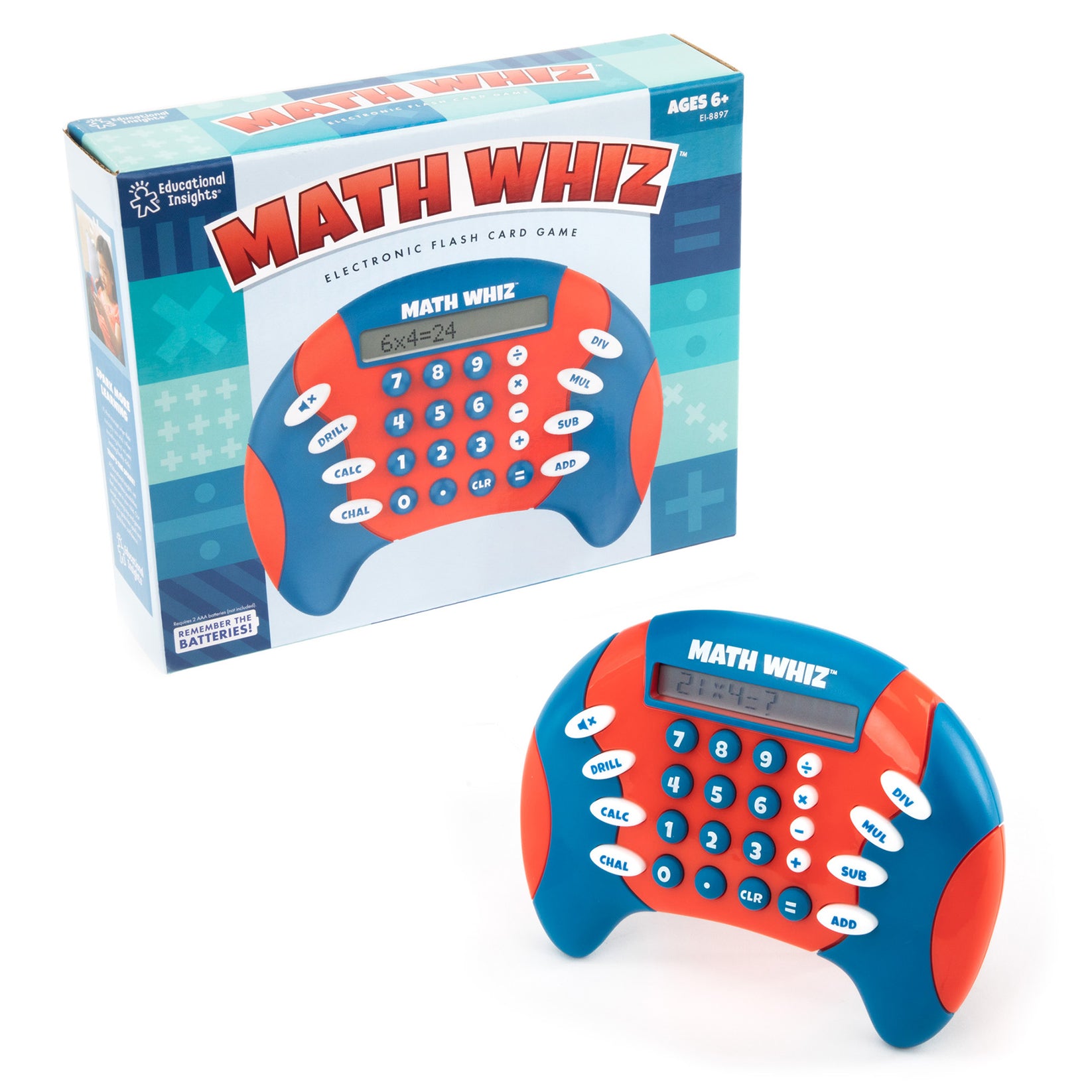 Educational Insights Math Whiz Handheld Electronic Math Game for Ages ...