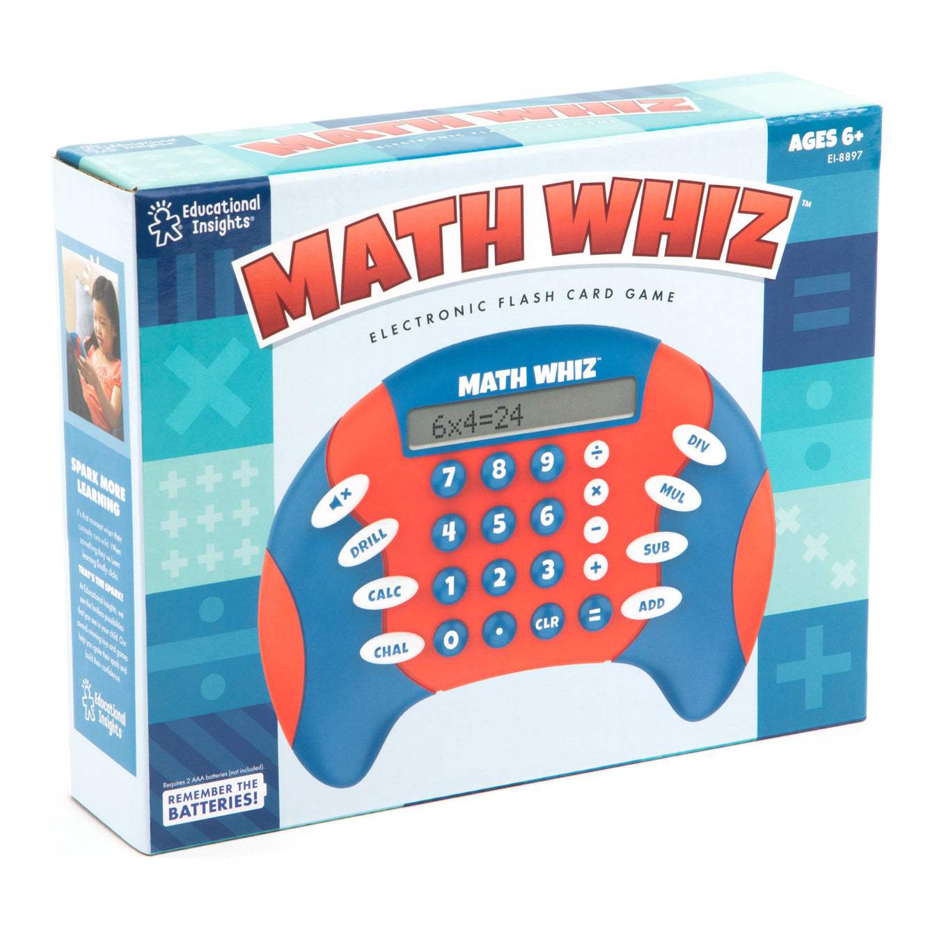 Educational Insights Math Whiz Handheld Electronic Math Game for Ages ...