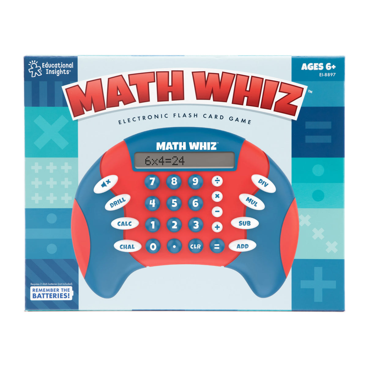 Educational Insights Math Whiz Handheld Electronic Math Game for Ages ...