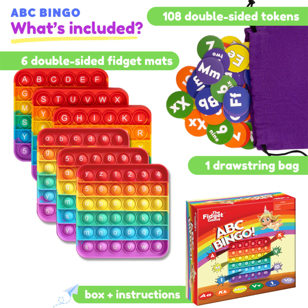 The Fidget Game ABC Bingo Educational Popping Mat Set – Toys"R"Us