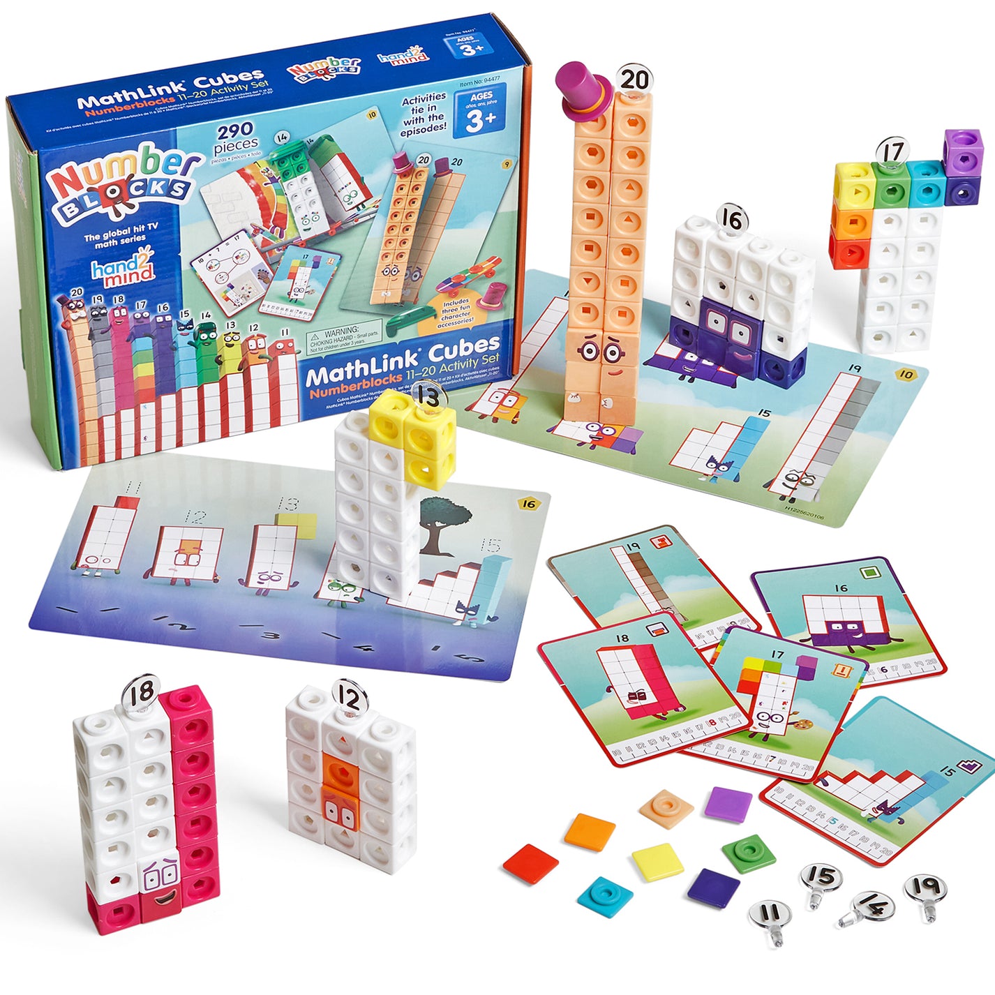 Hand2Mind Numberblocks MathLink Cubes 11-20 Activity Set - Educational ...