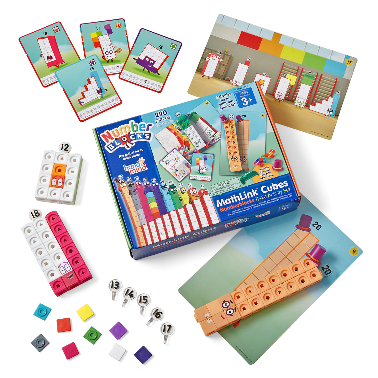 Hand2Mind Numberblocks MathLink Cubes 11-20 Activity Set - Educational ...