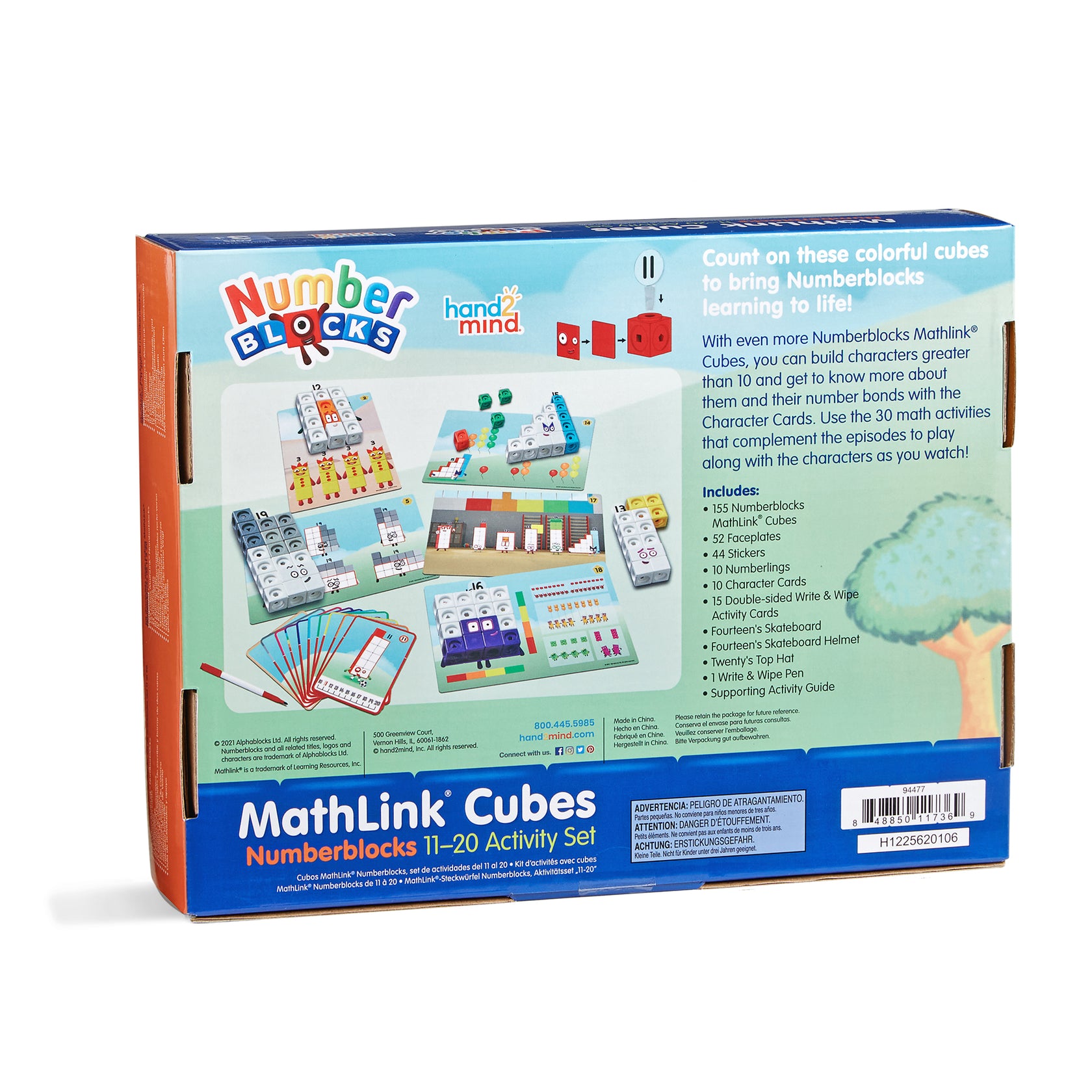 Hand2Mind Numberblocks MathLink Cubes 11-20 Activity Set - Educational ...