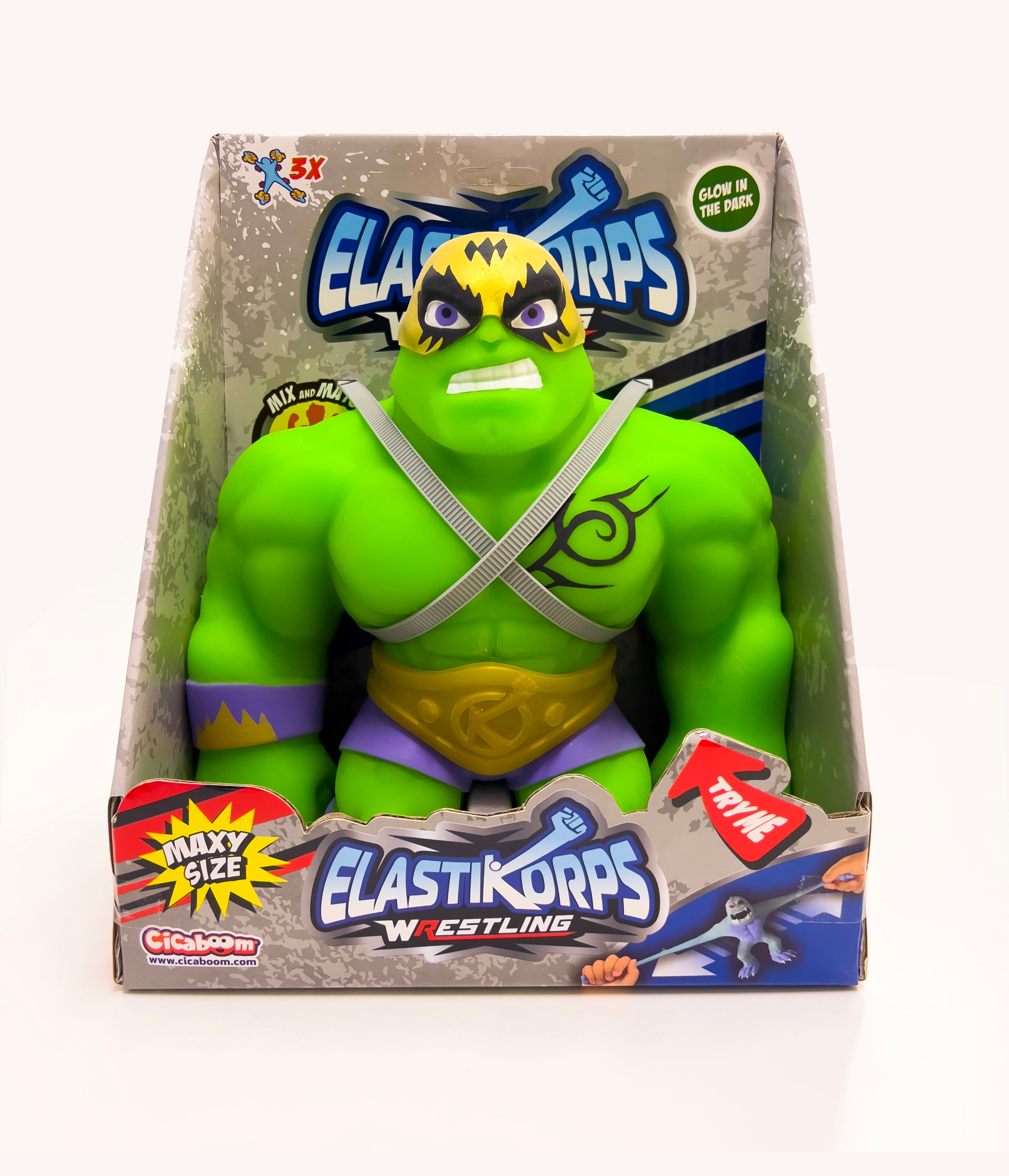 Elastikorps Maxy Gamma- Green Wrestler Stretchable Action Figure – Toys ...