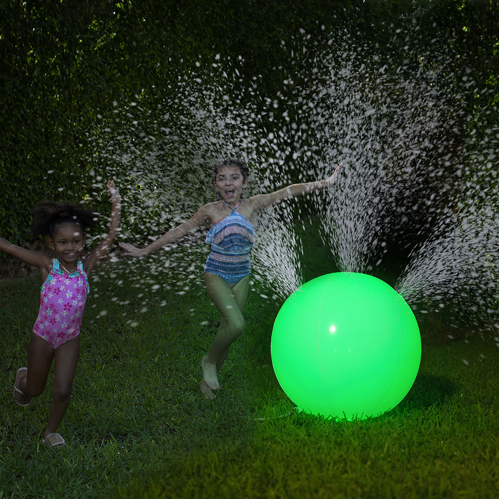 PoolCandy Illuminated LED Sprinkler Ball - Multicolor Light Show – Toys ...