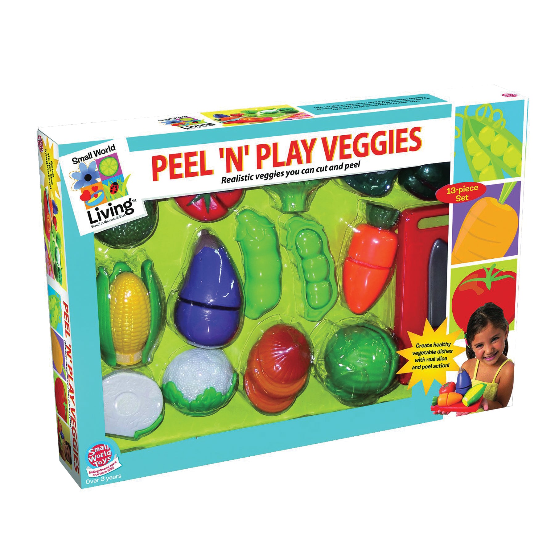 Small World Toys Peel 'N' Play Vegetable Set, 13 Pieces – Toys"R"Us
