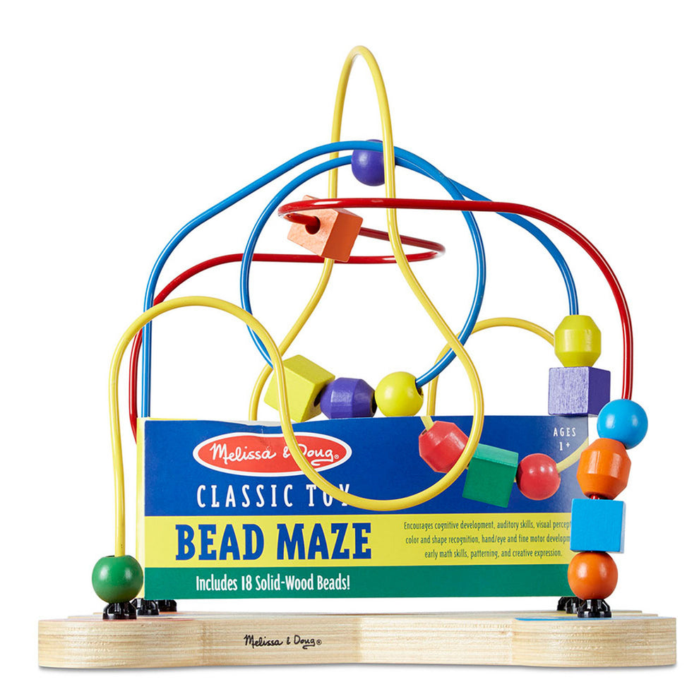 Melissa & Doug Classic Wooden Bead Maze - Educational Toy for Toddlers ...
