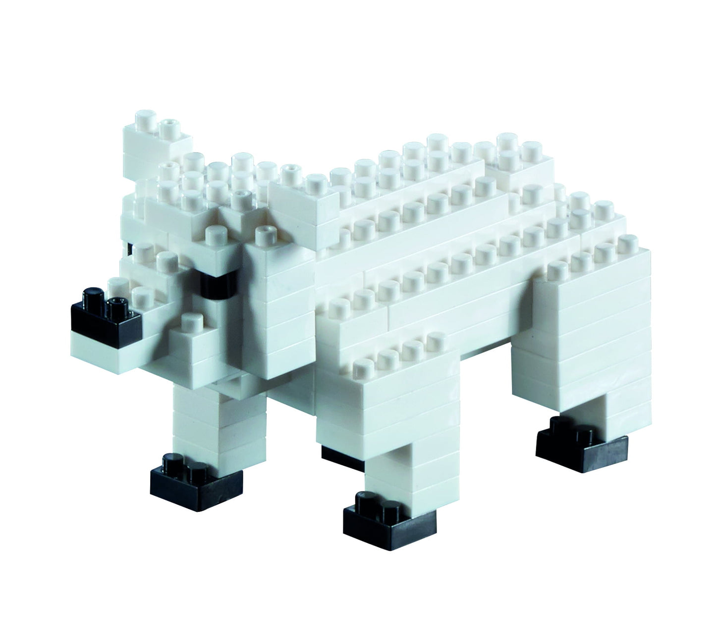 Brixies 90-Piece Micro-Sized Polar Bear Building Kit - Black and White ...