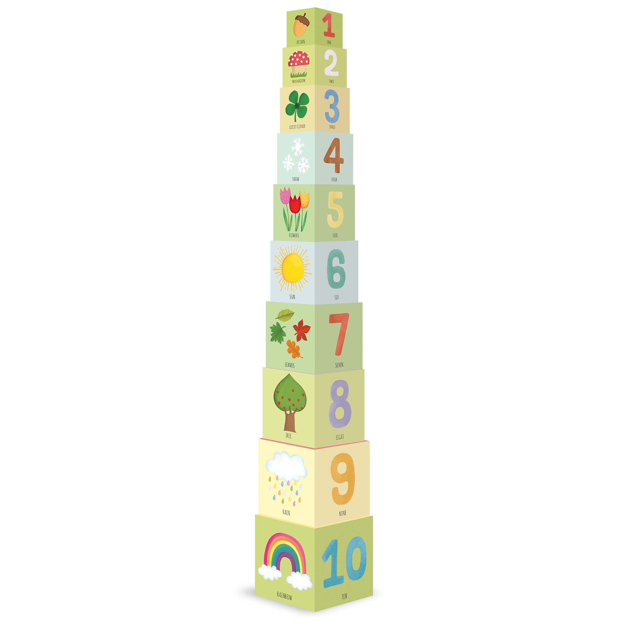 Eco-Blocks: Nature 10-Piece Educational Stacking Cubes Set – Toys"R"Us