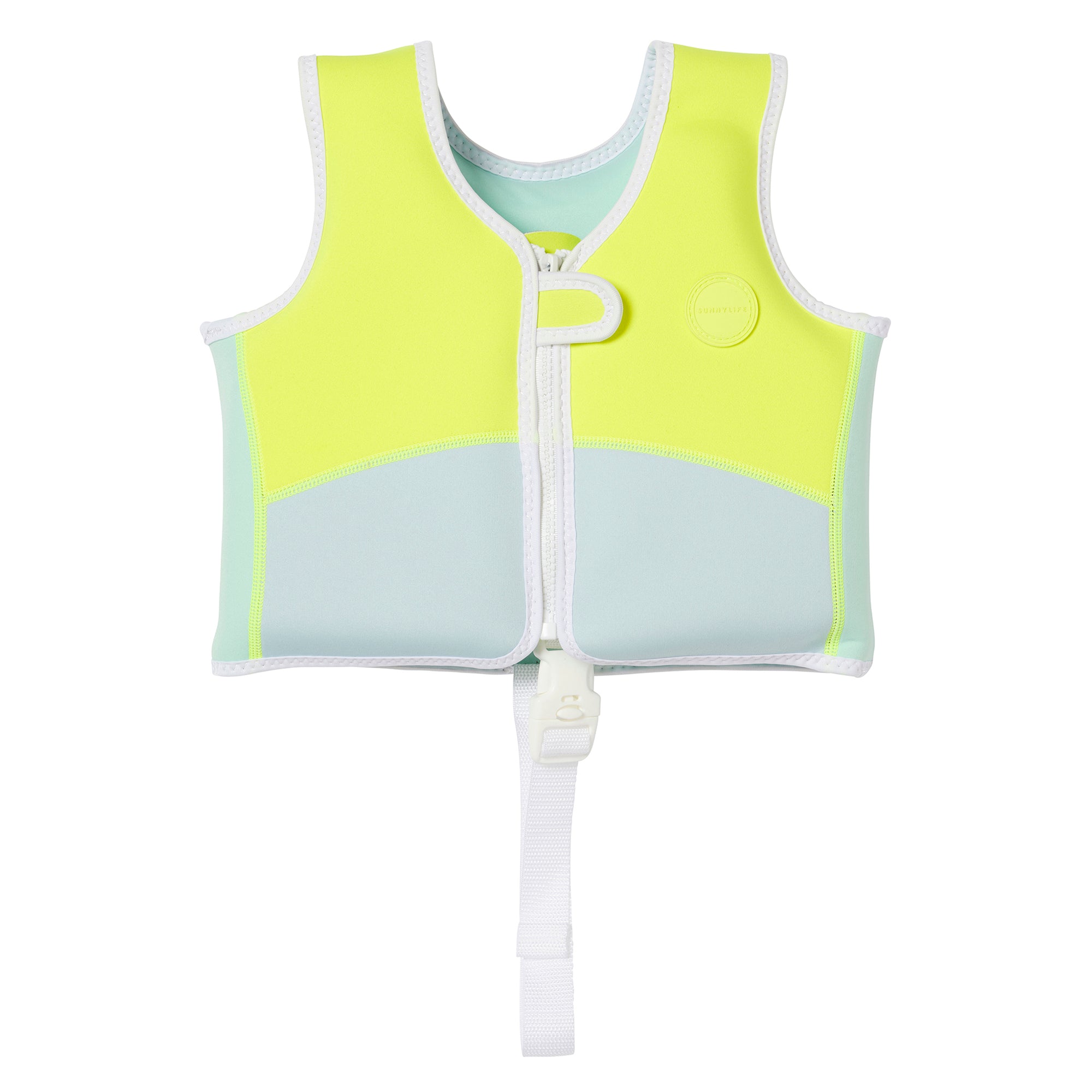 Sunnylife Kids Swim Vest 1-2 - Salty The Shark, Aqua Neon Yellow, 33lb ...