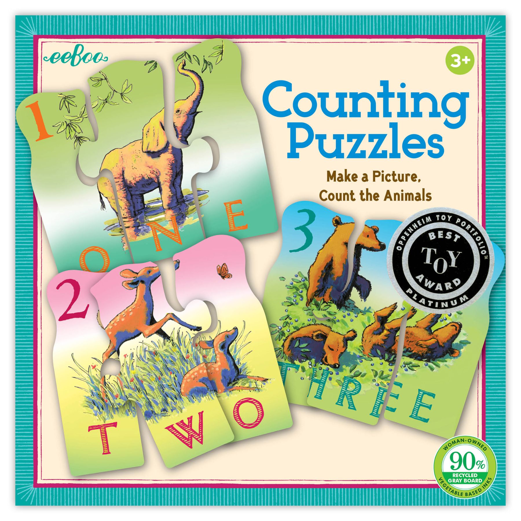 Whimsical Jungle 30-Piece Animal Counting Puzzle - Ages 3+ – Toys"R"Us