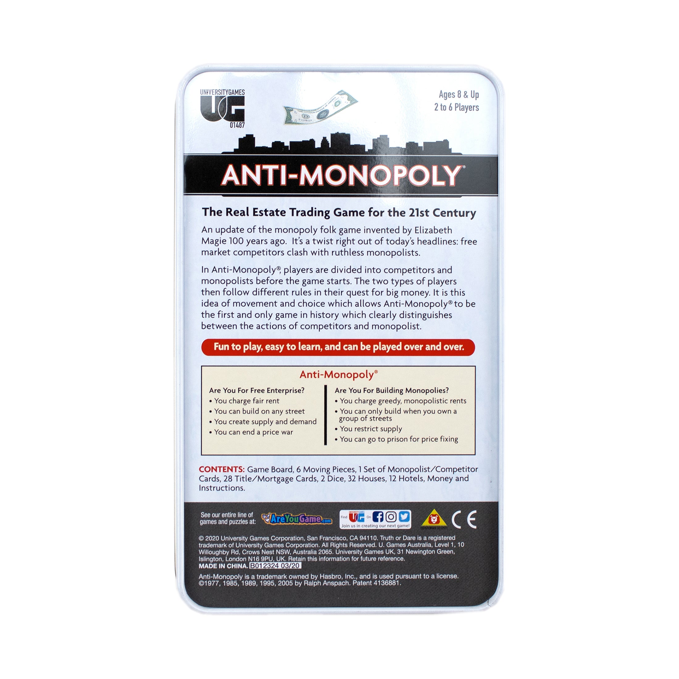 Anti-Monopoly Game Travel Edition Tin – Toys"R"Us