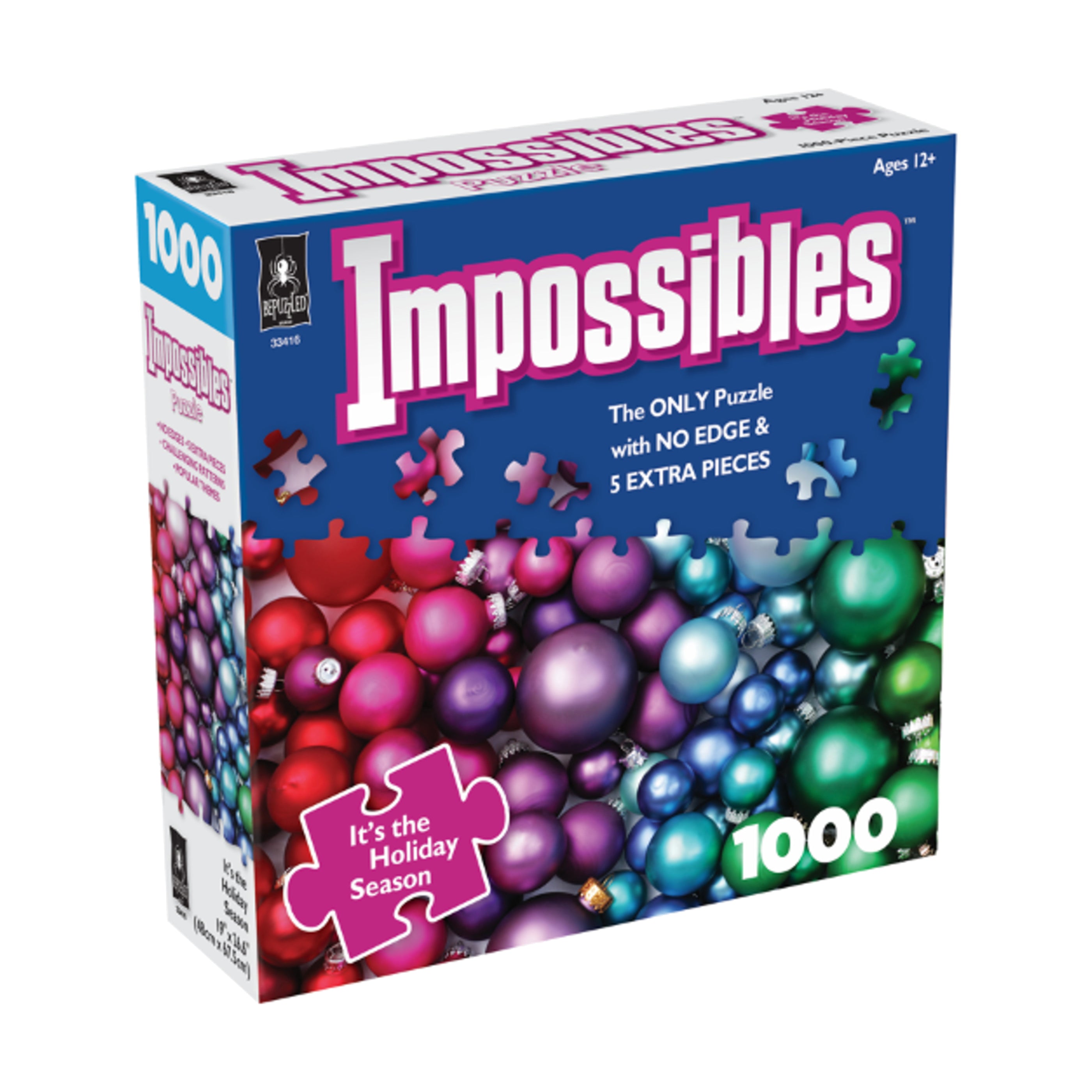University Games Christmas Rainbow Gradient Impossible Jigsaw Puzzle ...