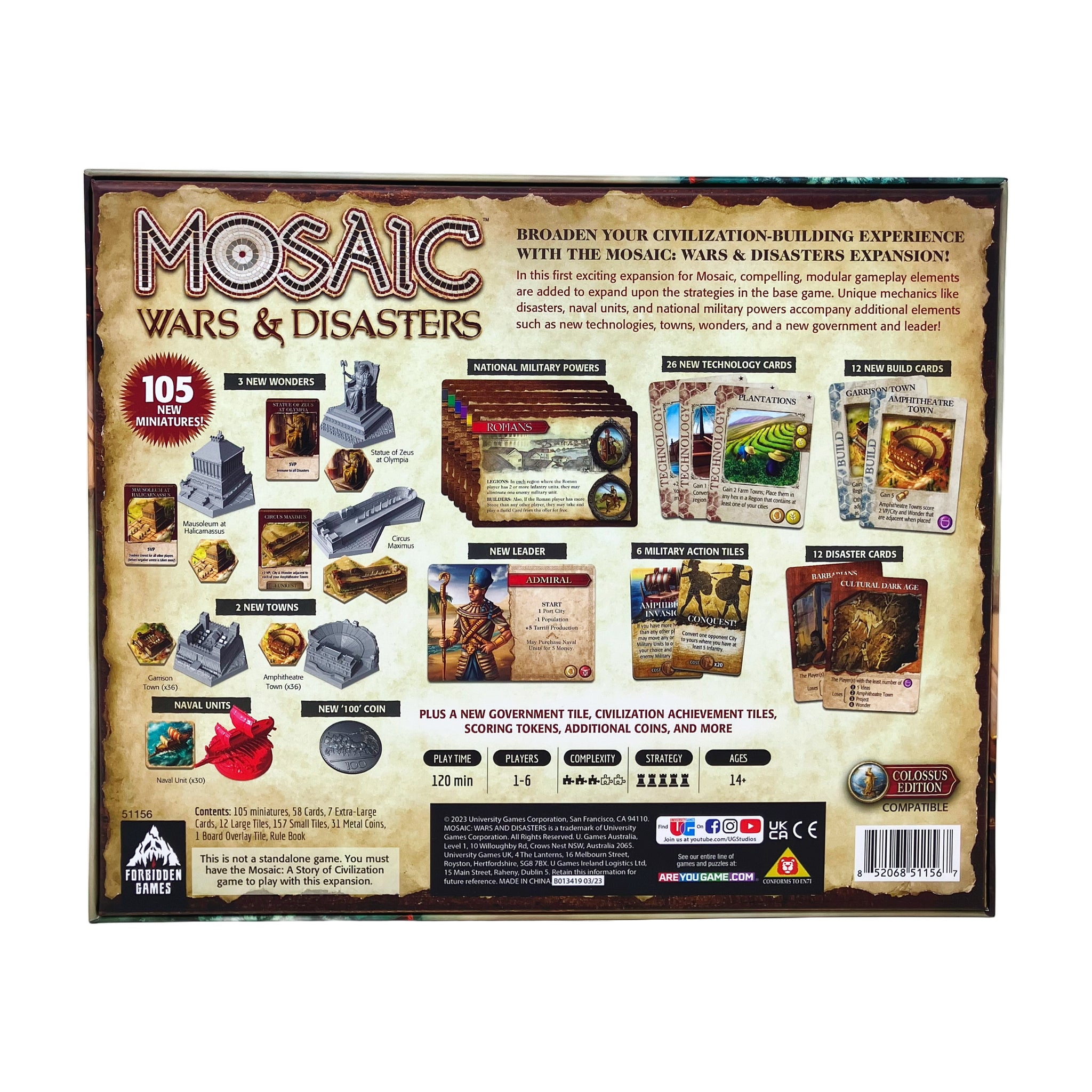 Mosaic: Wars & Disasters Expansion - Colossus Edition Strategy Game ...