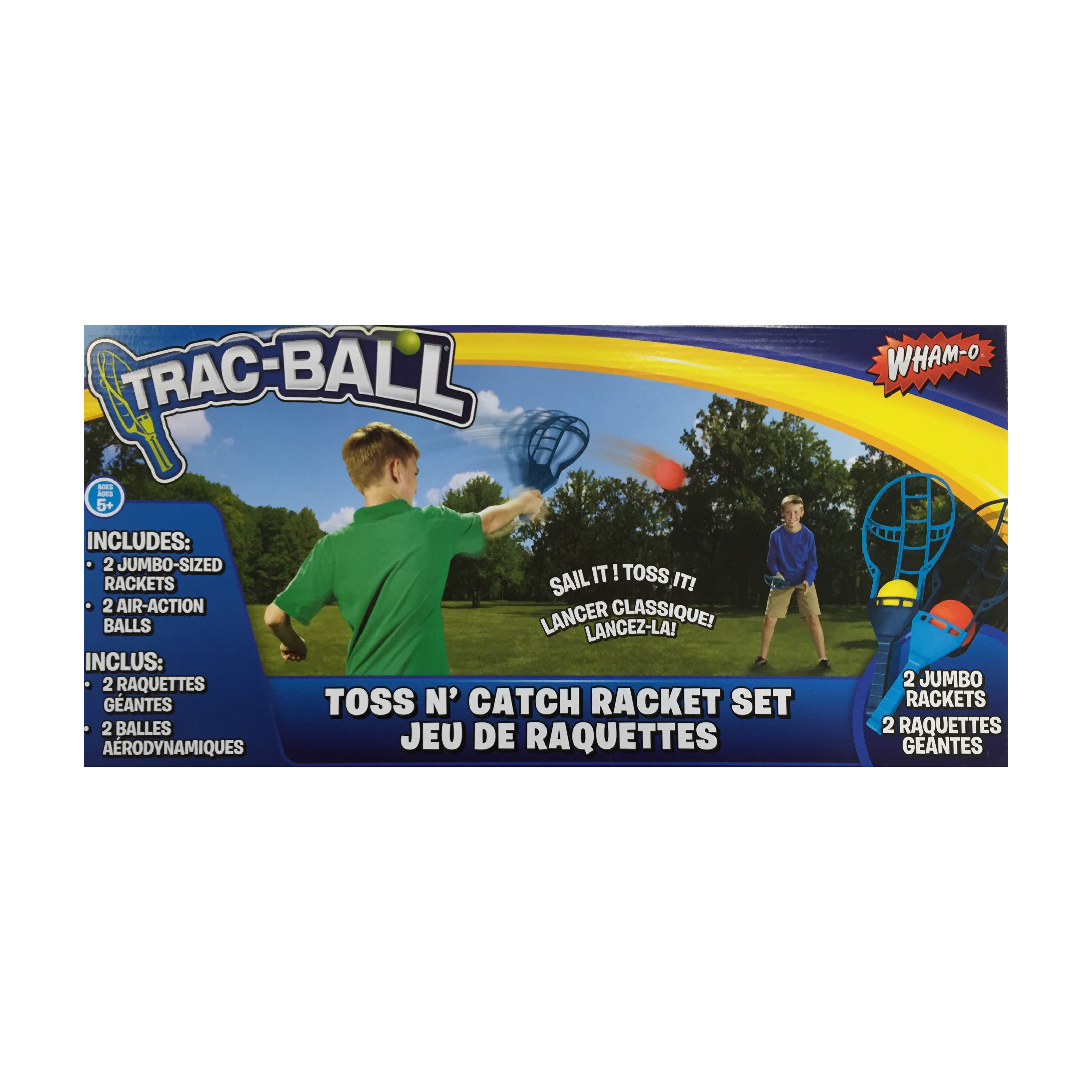 Action Trac-Ball Toss N' Catch Racket Set for Backyard Fun – Toys"R"Us