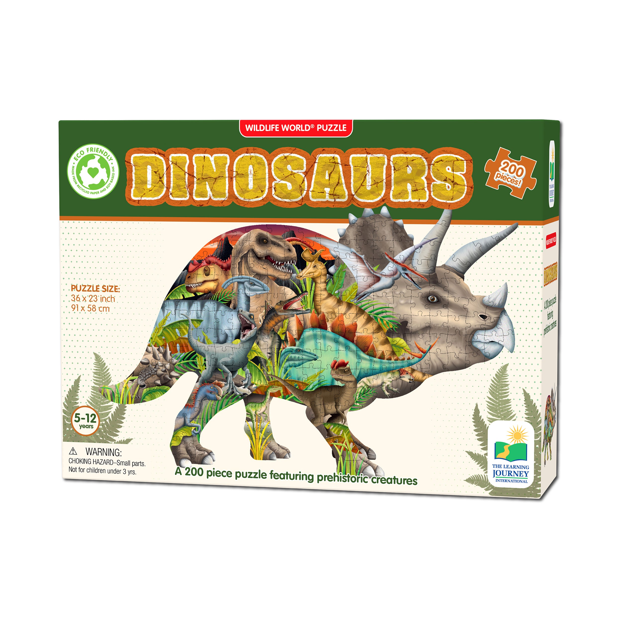 Wildlife World Triceratops-Shaped Dinosaur Puzzle - 200 pcs – Toys"R"Us