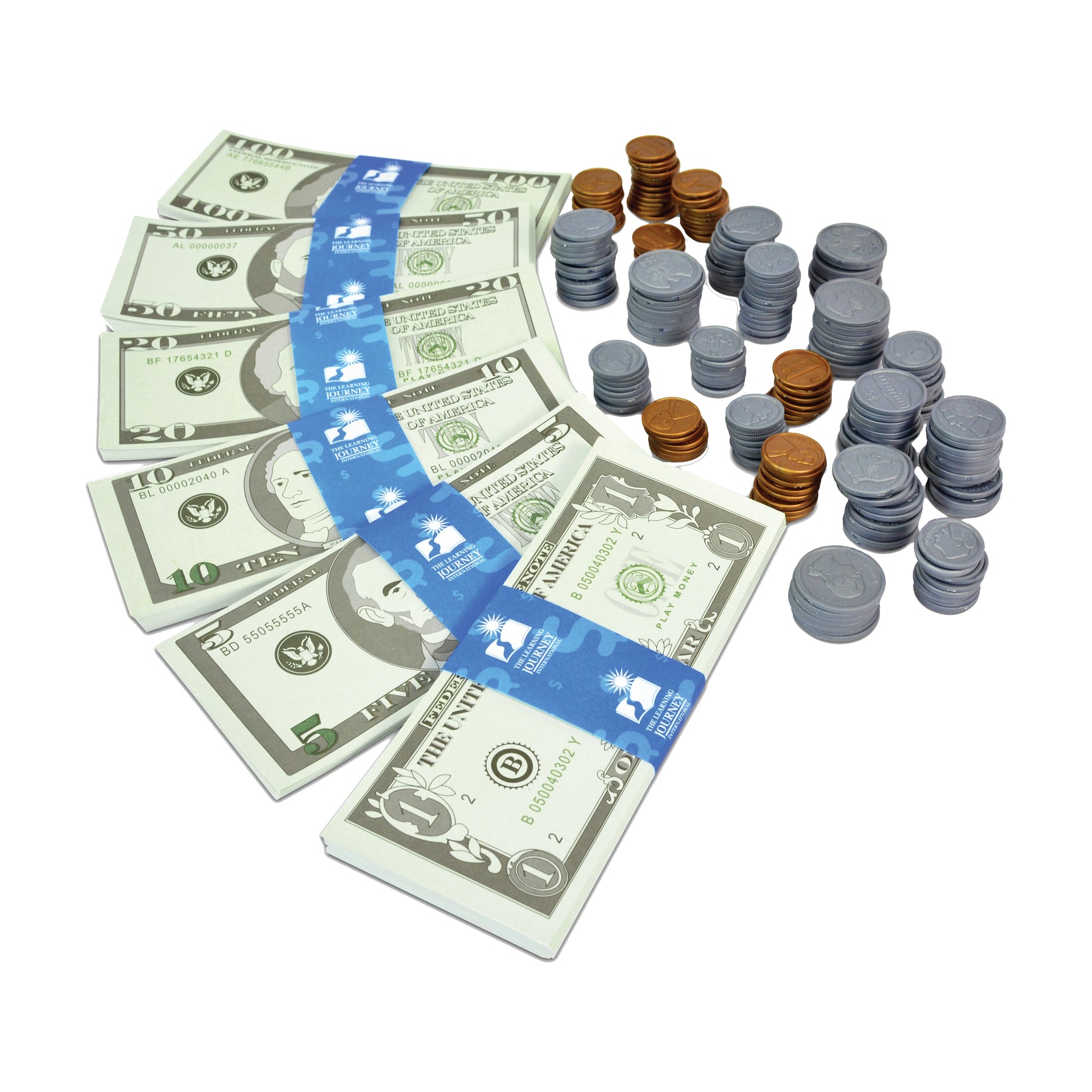 Kids Bank Ultimate Play Money Set - Realistic Toy Cash and Coins – Toys ...