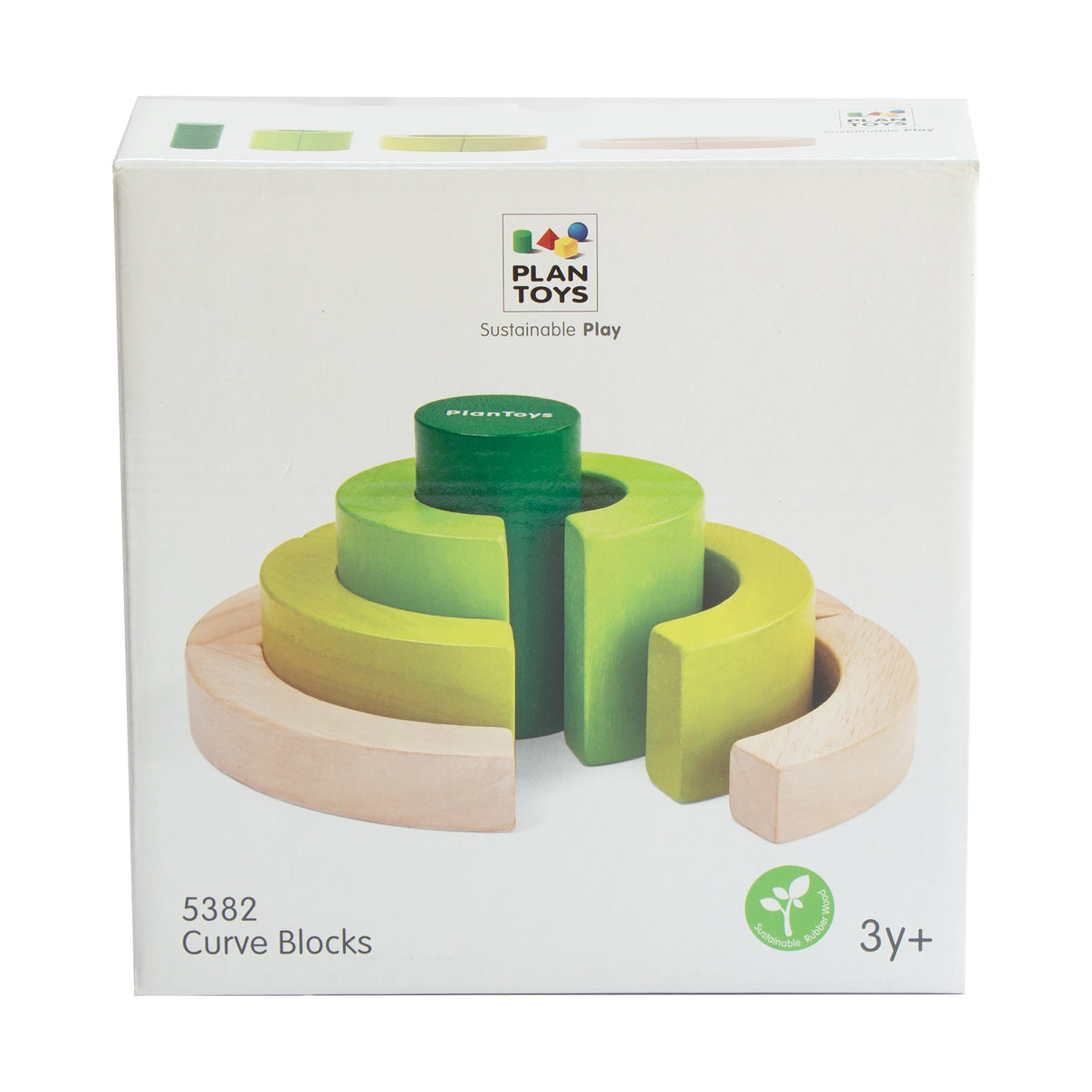 Plan Toys Colorful Curve Blocks Set - Educational Circle Building Game ...